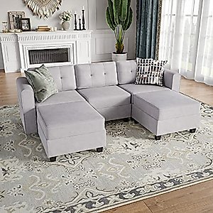 Soohow SF002-3SEAT-U Sofas, 3-Seat U-Shaped, Grey