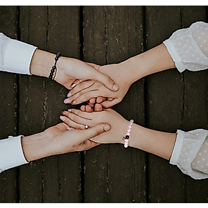 JoycuFF Matching Long Distance Beaded Bracelets For Matching Couple Women Men Lovers Friends Bf And Gf Cute Relationship Couple Gifts For Valentines Day Christmas Beaded Jewelry