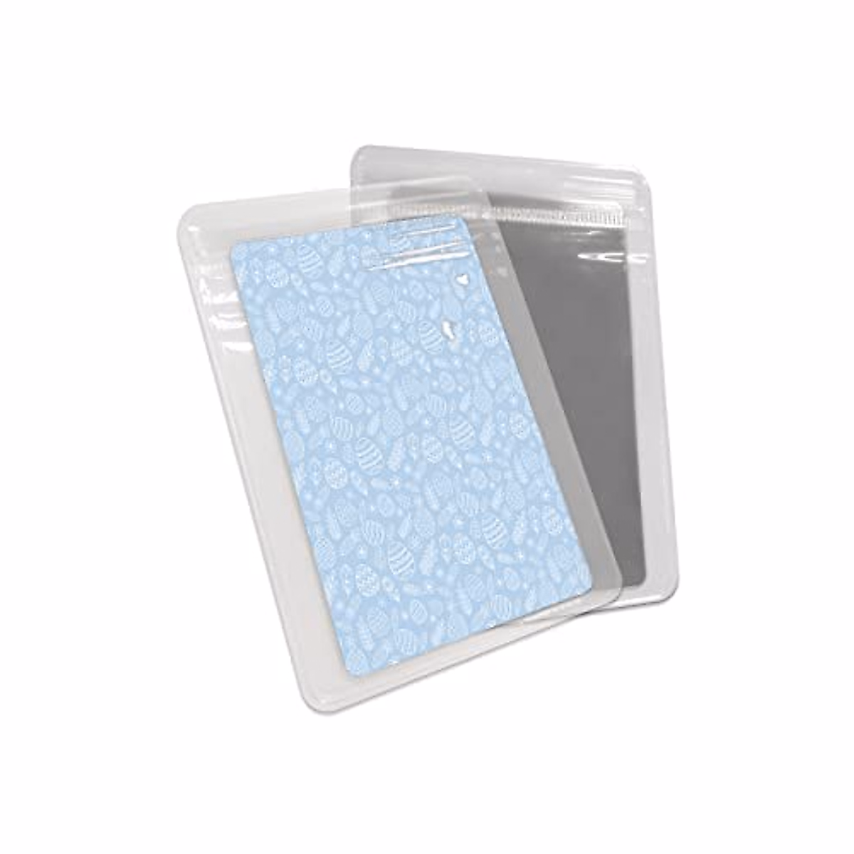 Carosoffe Easter Small Compact Mirror for Purse, Easter Egg Flowers Leaf Line Hand Draw Blue Travel Makeup Mirror for Women Men, Rectangular Handheld Compact Pocket Mirror 1 PCS