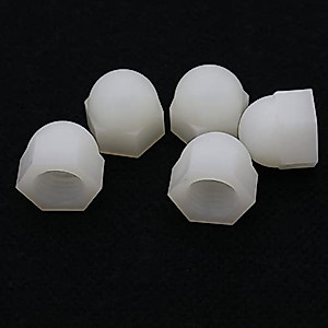 Didamx 120Pcs M3 M4 M5 M6 M8 M10 M12 Nylon Acorn Dome Cap Head Hex Nuts Assortment Kit