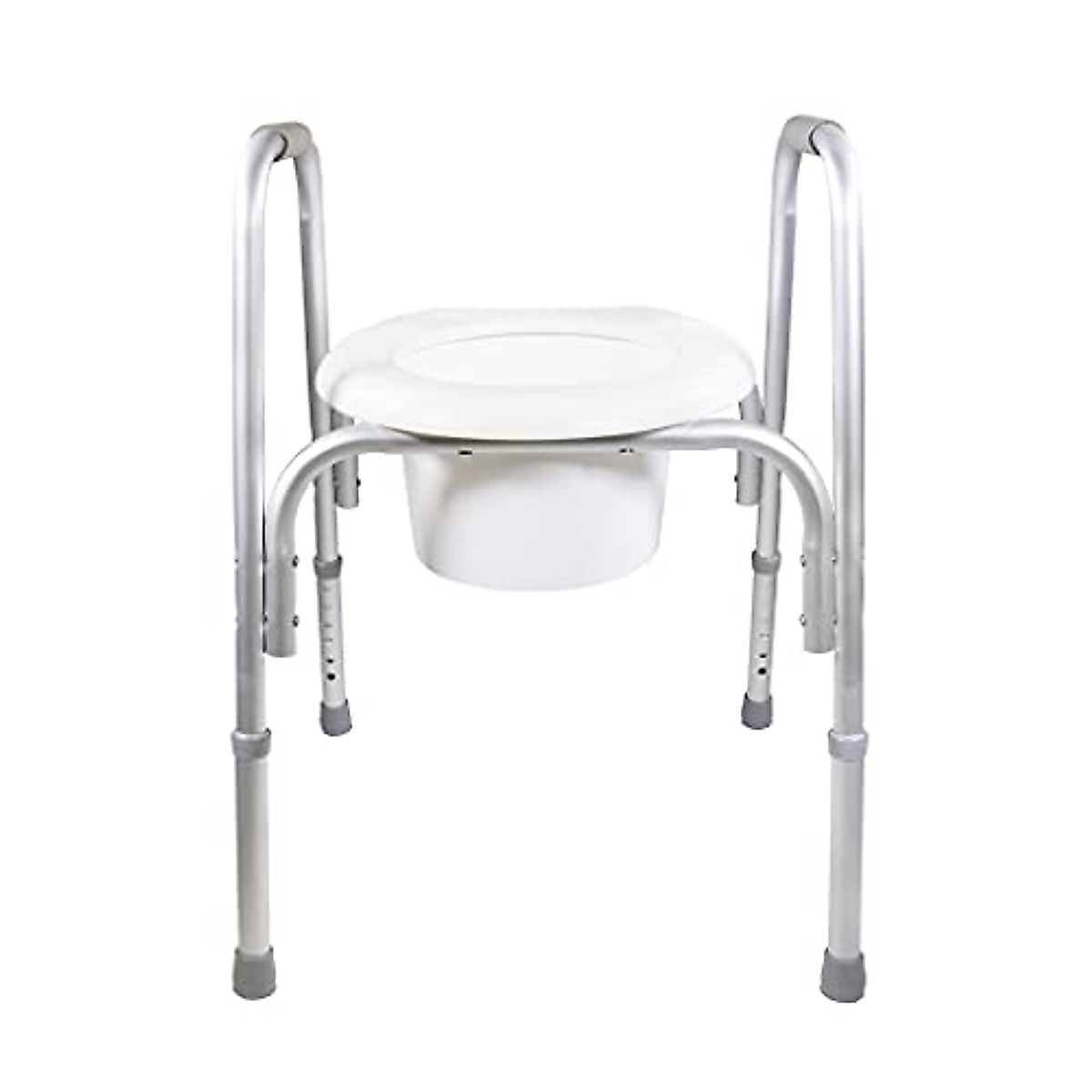 PCP Raised Toilet Seat and Safety Frame (Two-in-One), Adjustable Rise Height, Secure Elevated Lift Over Bowl, Made in USA, Regular