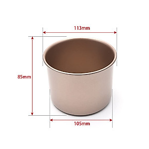 CANDeal 2 Pack 4-Inch Non-Stick Deep Carbon Steel Round Cake Pan With Removable Bottom For Wedding/Birthday/Christmas Cake Baking Round Cake Tin Set With Loose Base