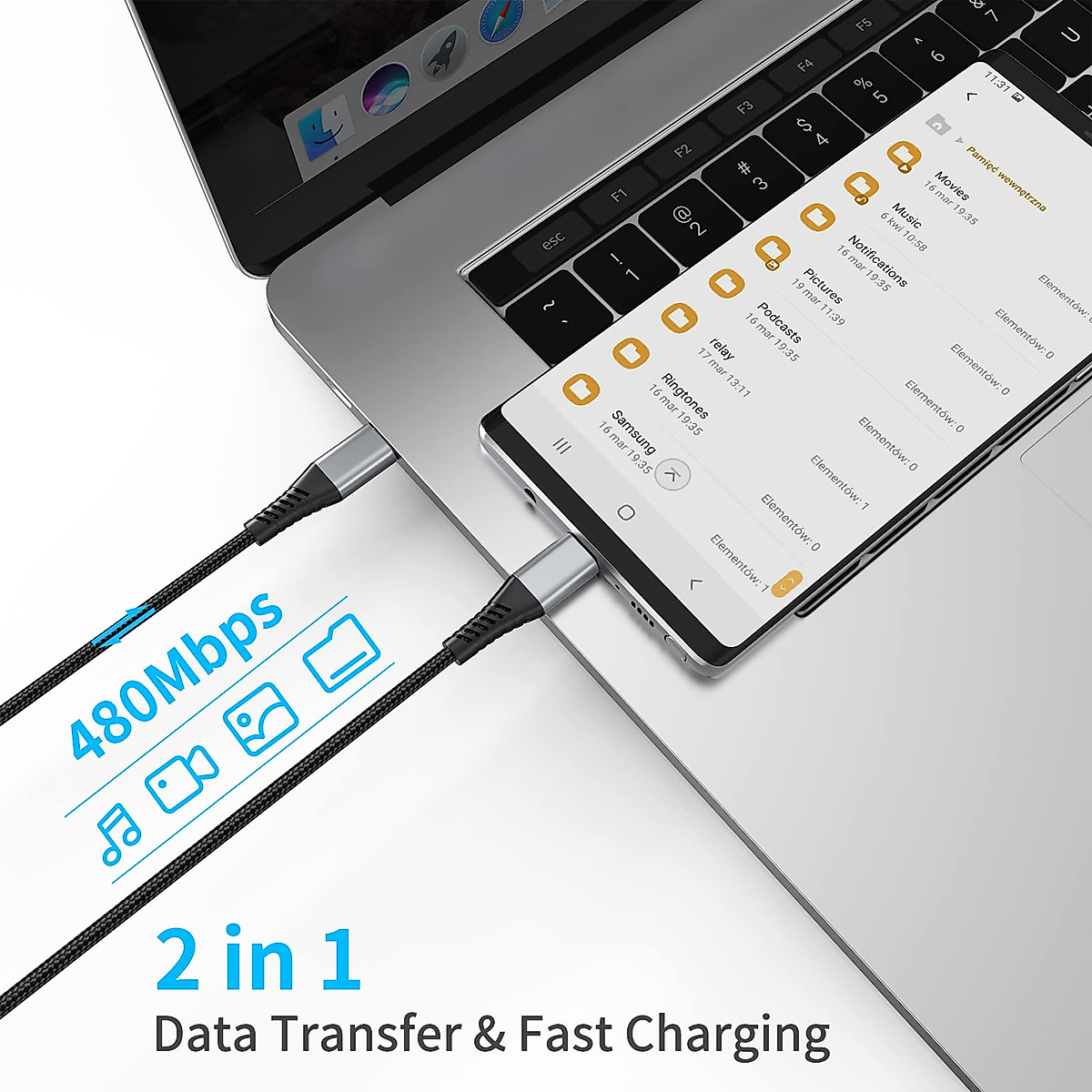 6FT USB C to C Cable, 2-Pack USB C to USB C Charger Cable PD Fast Charging 60W Type C to Type C Cord for iPhone 16 15 Pro Max, Samsung Galaxy S24 A35, Google Pixel 9, Moto G, Braided USBC to USBC