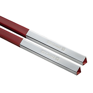 Christofle Uni Silver-Plated Red Chinese Chopsticks & Rest #4222741