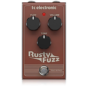TC Electronic RUSTY FUZZ Silicon-Based Transistor Fuzz with Vintage Gated and Velcro-Like Fuzz Tones