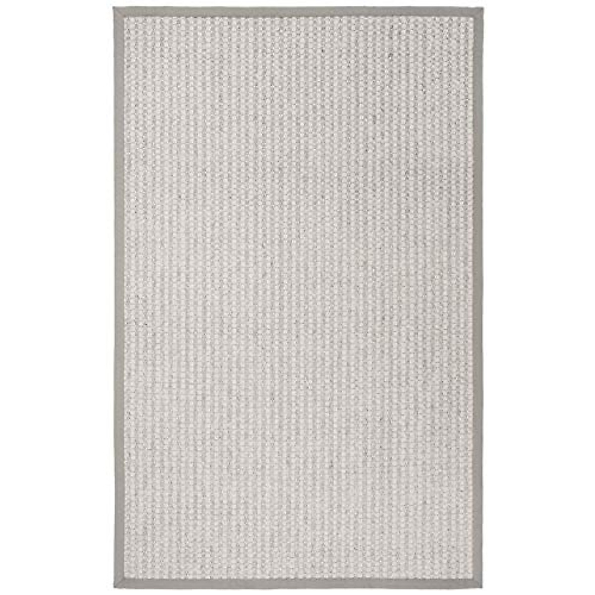 SAFAVIEH Palm Beach Collection 8' x 10' Silver / Ivory PAB615G Hand-Knotted Sisal & Wool Area Rug