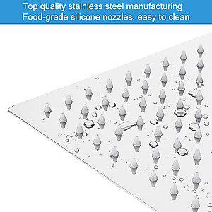 Rain Shower Head with 11’’ Adjustable Extension Arm, Large Stainless Steel High Flow Rainfall Square Shower head, Bath Shower Waterfall Full Body Coverage (12 Inch Showerhead with Arm, Chrome)