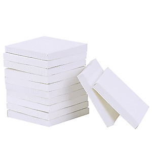 12 Pack Mini Canvas Panels for Halloween Painting Craft Drawing (3 x 3 Inch)