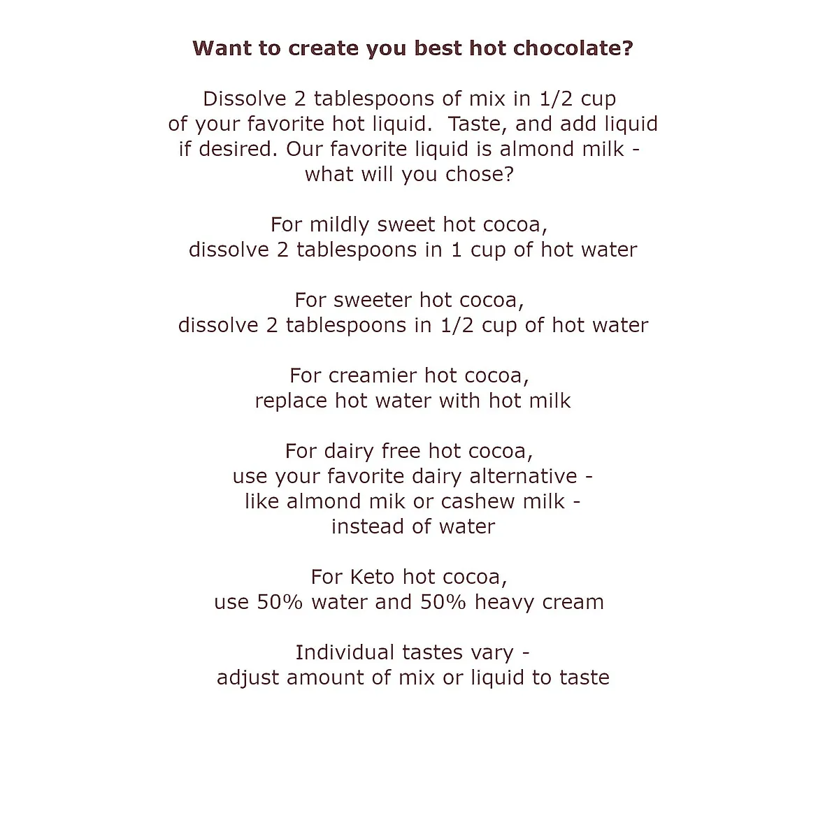 Sugar Free Drinking Hot Chocolate - Stevia Sweetened, Keto 1g Net Carb Gourmet Hot Cocoa Mix - Gluten Dairy Free, Vegan Non-GMO Low Carb Paleo Ketogenic Diabetic Friendly Snack 10 oz