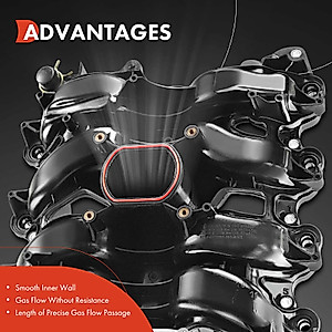 A-Premium Engine Intake Manifold Assembly with Thermostat & Gasket [SOHC, 8Cyl 4.6L] Compatible with Ford Explorer 2002-2005 & Mercury Mountaineer 2002-2005