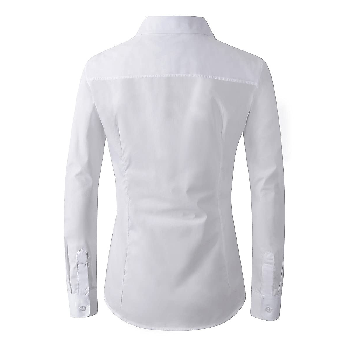 Beninos Womens Dress Shirts Long Sleeve Button Down Shirt Work Wear (225 White, XS)
