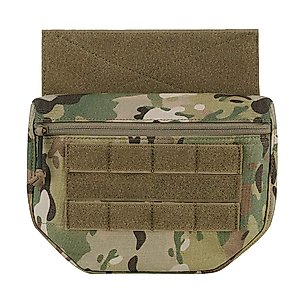 KRYDEX Tactical Dump Drop Pouch with Hook and Loop for JPC CPC AVS Vest Utility Tool Bag Airsoft Paintball (Upgrade Pouch-MC)