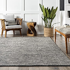 nuLOOM Alessi Solid Farmhouse Cotton Area Rug, 3' x 5', Grey