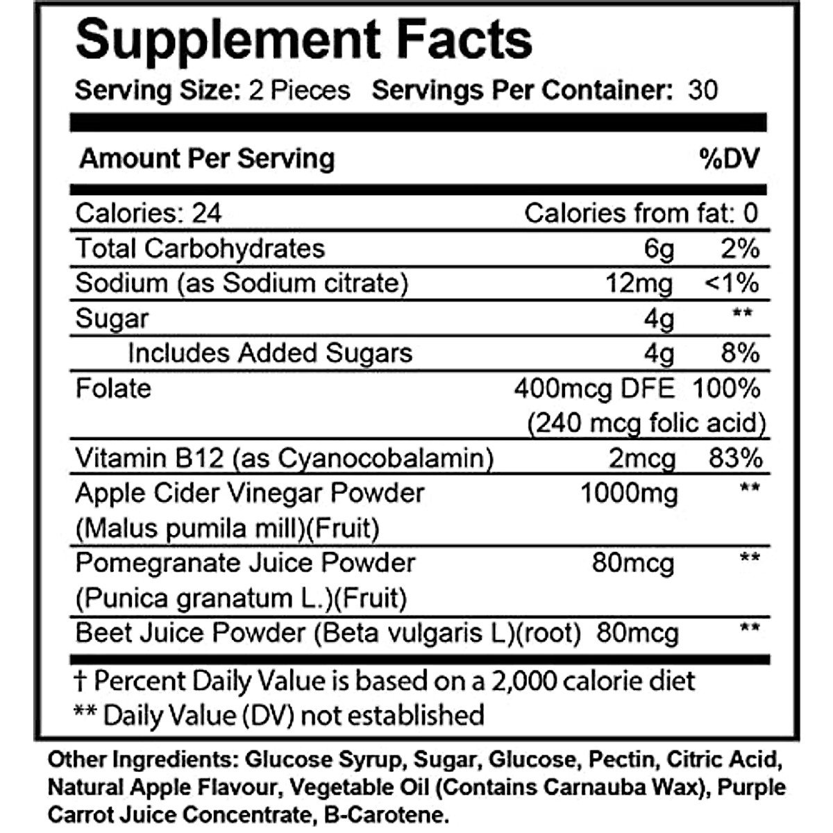 Zonata F1 Keto ACV Gummies, F1 Keto Apple Cider Vinegar, 60 Count, 1 Month Supply