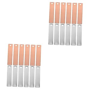 NUOBESTY 2 Sets Battery Electrode Sheet Batteries Zinc Electrode Strip Electrode Strips DIY Fruit Battery Materials Zinc Strip Battery Experiment Materials Zinc Anode Zinc Plate Copper