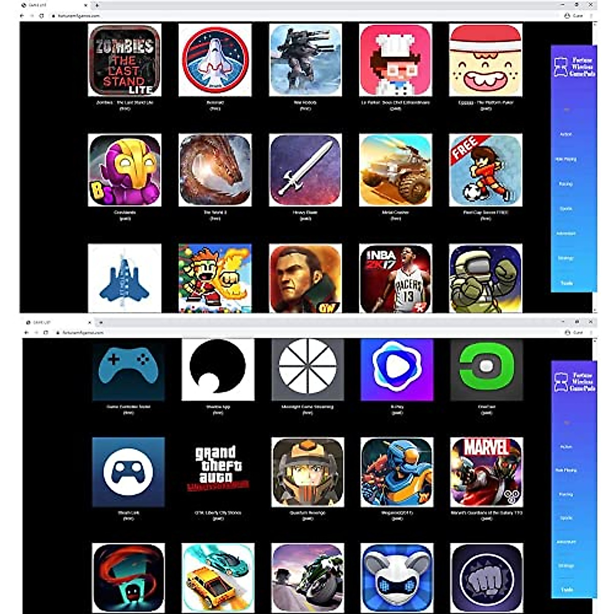 Fortune MFI Certified Wireless iPhone Gamepad Controller for iOS iPhone and iPad – Designed with Newly L3 + R3 Buttons, 8 Ways Joysticks Ergonomics iOS D-Pad, 4.5 oz Weight and One Inch Thickness