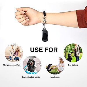 MASBRILL Reflective Dog Collar, Adjustable Nylon Pet Collars for Puppy Small Medium Large and Extra Large Dogs, with One Pet Training Clicker for Dogs Cats Behavioral Training