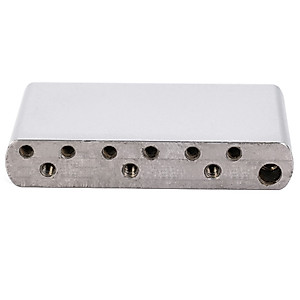 Musiclily Ultra 52.5mm (2-1/16 inch) String Spacing Full Solid Steel Short MIM Style Tremolo Block for China made Squier Pre-2020 Affinity 6-Screw Electric Guitar Bridge, 36mm Tall
