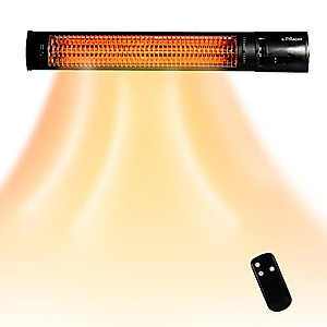 Vilobos Wall Mounted Heater, 750W/1500W Electric Patio Heater with Remote Control, Hanging Heater w/Waterproof IP65, Infrared Heater for Garage, Outdoor or Indoor Use