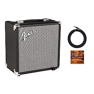 Fender Rumble 15 Bass Combo Amplifier Bundle with Instrument Cable and Austin Bazaar Instructional DVD