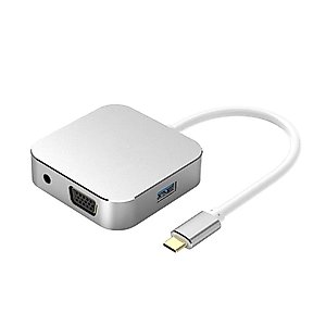SHYPT USB Type-C to HDMI-Compatible VGA Audio USB3.0 Adapter Docking Station for MacBook Type C USB 3.0 HUB