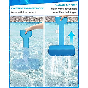 AOSYCO Headrest Pillow for Patio Chaise Lounge, Spa Pillow for Adult with Non-Slip Weighted Tail, Outdoor Cushion All Weather Sunbathing Swing Pool Furniture, Quick Drying