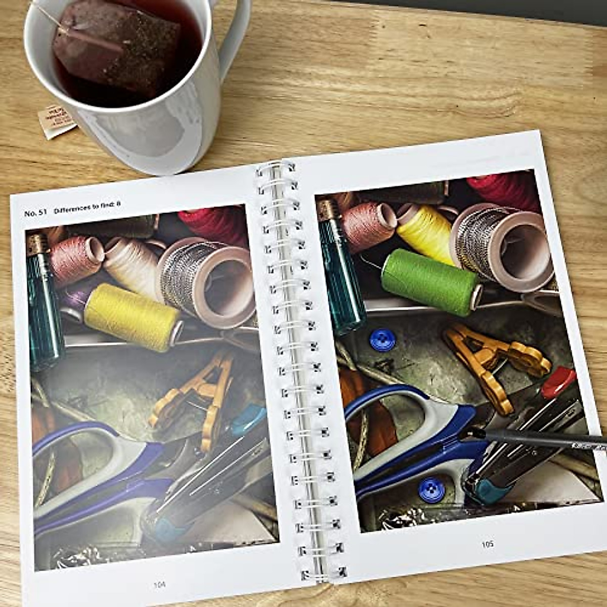 Picture Puzzles: Spot the Difference: More Than 1,000 Differences to Find! Adult Puzzle Book Includes Spiral Bound / Lay Flat Design (Brain Busters)