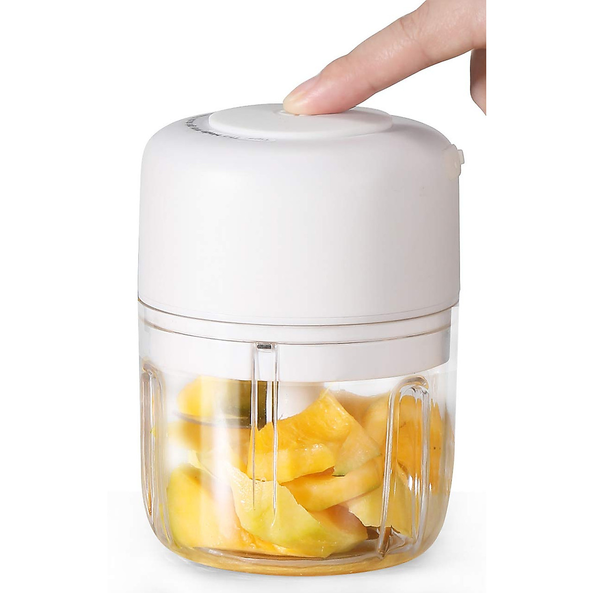 AYOTEE Cordless Electric Small Food Processor, Mini Food Chopper for Garlic Veggie Vegetables Fruit, Salad Mincing & Puree, Kitchen, 1Cup 250ML, BPA Free, White