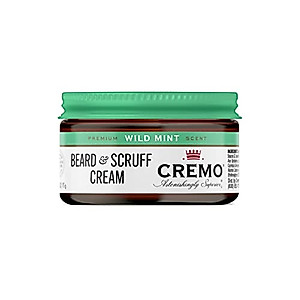 Cremo Beard & Scruff Cream, Wild Mint, 4 Ounce (Pack of 1) - Soothe Beard Itch, Condition and Offer Light-Hold Styling for Stubble and Scruff (Product Packaging May Vary)