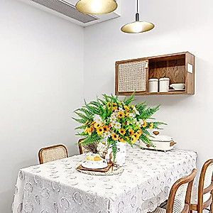 12 Bundles Artificial Fake Flowers for Outdoor Decoration,UV Resistant Faux Plastic Fabric Greenery Shrubs Plants for Hanging Planters Outside Porch Vase Home Window Decoration