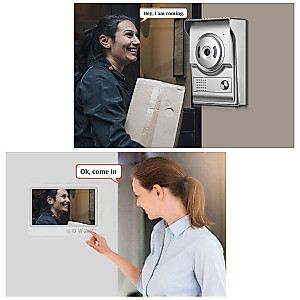 WOLILIWO Video Intercom System,9inch Monitor for Video Doorbell Wired,Doorbell with Camera and Monitor Support Night Vision,Unlocking,Monitoring,Dual-Way for Villa Home Office Apartment