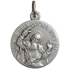Saint Elias The Prophet Silver Tone Medal - The Patron Saints Medals -100% Made in Italia