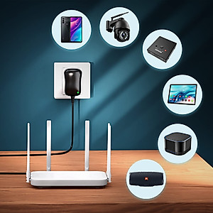 Powseed 12W Universal AC Adapter DC 3V 4.5V 5V 6V 7.5V 9V 12V Power Cord for Household Electronics CCTV IP Camers Routers Speaker Tablet Webcam USB Devices Multi Voltage 1000mA Wall Cord Charger