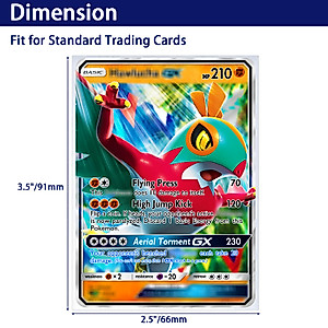 100 Pcs Ultra-Clear Card Sleeves for Standard Size Trading Cards, Soft Protective Card Sleeves for Sport Cards, Game Cards, Inner Card Protector 2.5" X 3.5" for Game Cards, Baseball Cards