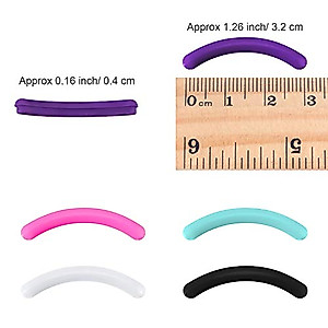 Curler Refills Eyelash Curler Refill Pads Silicone Rubber Curler Replacement Refills Pads for Universal Eyelash Curler with a Clear Storage Box (30 Pieces, Multi Color)