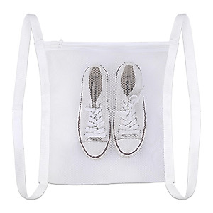 Sneaker Wash & Dry Net Bag Laundry Bags for Dryer Sneaker Laundry Bags Large HoneyComber Mesh Bags with Zipper and Strap for Shoes Sneaker Washing Mesh Net for Most Dryers Door