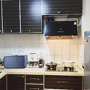 OwnMy Heat-Resistant Waterproof Dust-Proof Microwave Oven Dust Cover Grill Cover Protector - Nylon Fabric Extra Large Microwave Oven Dust Cover Case Protections for Toaster Oven, Dark Blue