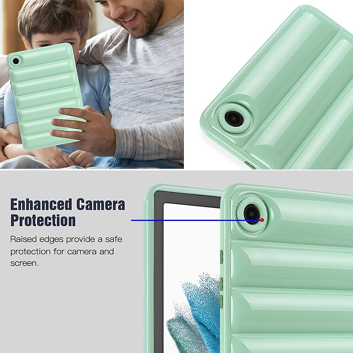Tablet Case Cover Tablet Case Compatible with Samsung Galaxy Tab A8 10.5 inch 2021 (SM-X200/X205),Ultra Thin Lightweight Full Protective Cover Drop-Proof Shock-Proof Case for Tablet (Color : Green)