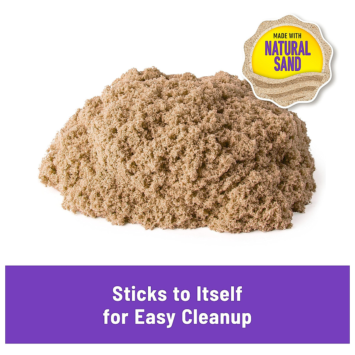 Kinetic Sand, 11lb (5kg) Natural Brown Bulk Play Sand for Arts and Crafts, Sandbox, Moldable Sensory Toys for Kids Ages 3 and up