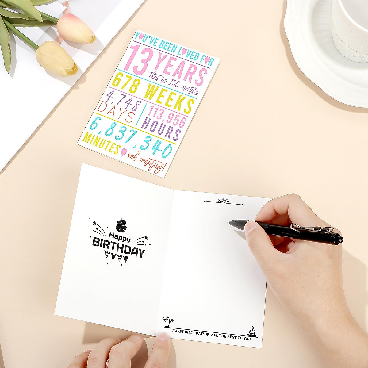 JTENGTOP 13 Year Old Beautiful Girl Birthday Gifts Ideas, Gifts for 13 Year Old Sweet Girls, 13th Birthday Decorations Gifts for Girls, Birthday Gifts for Teen Girls Basket Set of 4