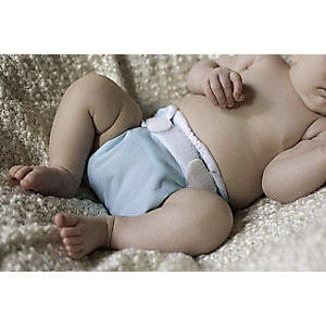 Thirsties Reusable Cloth Diaper Cover, Hook & Loop Closure, White, X-Small