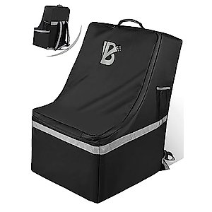 Car Seat Bags for Air Travel, Heavy Duty Carseat Travel Bag for Airplane, Gate Check Bag for Car Seats, Waterproof Large Backpack, Carseat Travel Cover - Baby/Toddler Travel Essentials for Flying