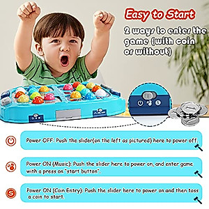 Whack A Mole Game, Toys for 3+ Year Old Boys/Girls, Whack A Mole Game for Toddlers, Pounding Toy for 3 4 5 6 7 8+ Kids, Interactive Educational Toys with Sound and Light, PK Mode with 2 Hammers