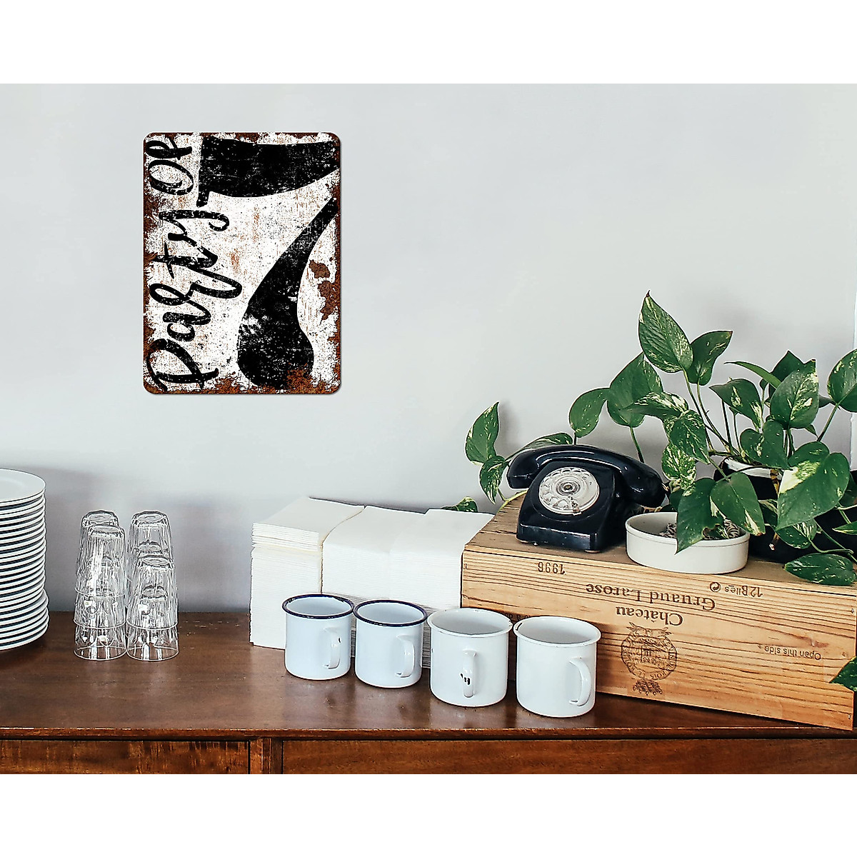 Custom Made Party Of Your Family Size Metal Decor Sign For Kitchen Or Dining Room