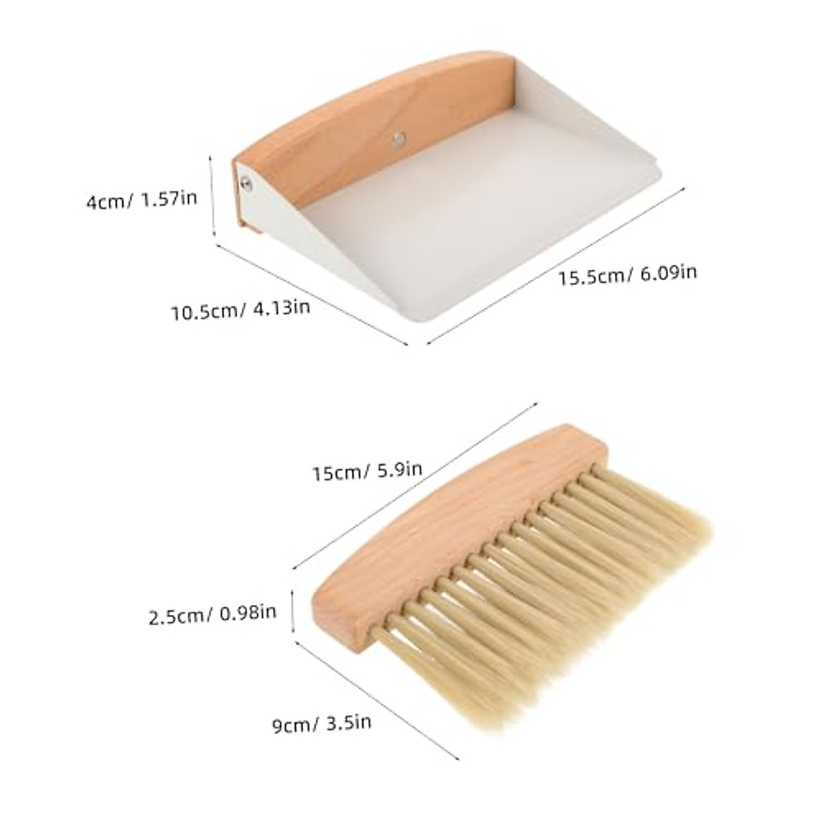 JEWEDECO 1 Set Small Broom Dustpan Trash Can Mini Desktop Broom Handheld Keyboard Housekeeping Cleaning Broom Tabletop Pan and Brush Car Hand Broom Brush Small Work Desk Nylon White