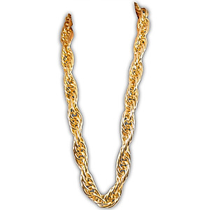 Arsimus 40-Inch Heavy Gold Dookie Chain for 80s and 90s Rapper Costume
