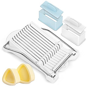 Dualshine Musubi Mold 5 Pcs Musubi Maker Kit Sushi Mold Making Kit Musubi Press(non Stick) Onigiri Rice Ball Mold Maker BPA Free Cheese Luncheon Bread Meat Butter Slicer for Kitchen Restaurant