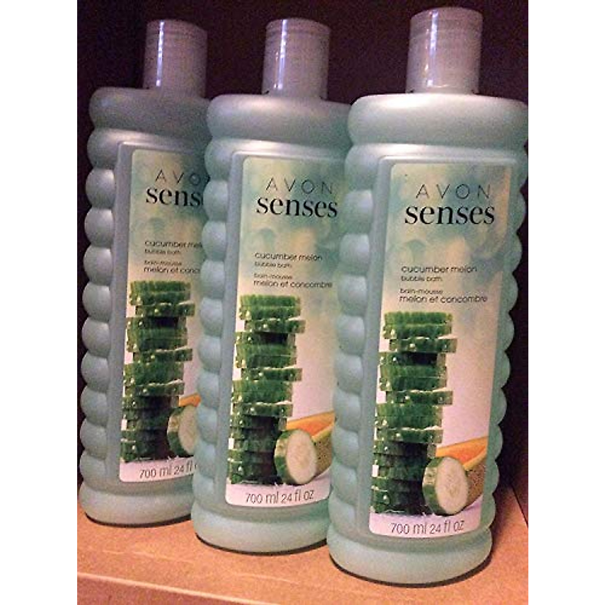 Avon Senses Cucumber melon Bubble Bath 24 fl.oz. Lot 3 bottles