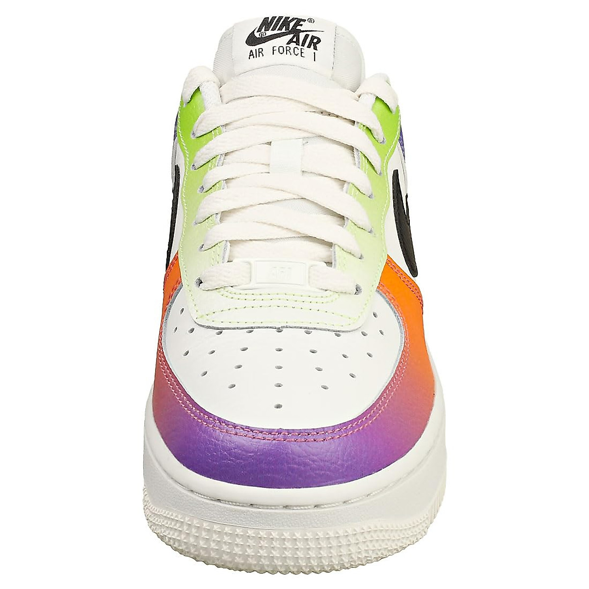 Nike Air Force 1 Low Womens '07 Multicolor Tie Dye Size 6.5, Summit White/Black