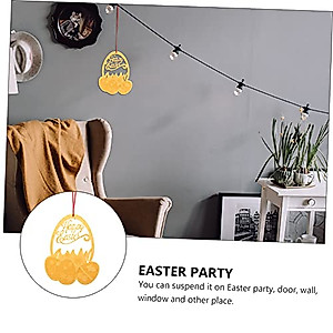 BESTOYARD 1pc Felt Egg Pendant Easter Ornaments for Tree Kawaii Easter Egg Ornament Christmas Tree Hanging Pendant Easter Egg Hanging Ornament Pendant Hollow Out Ornament Fireplace Cute